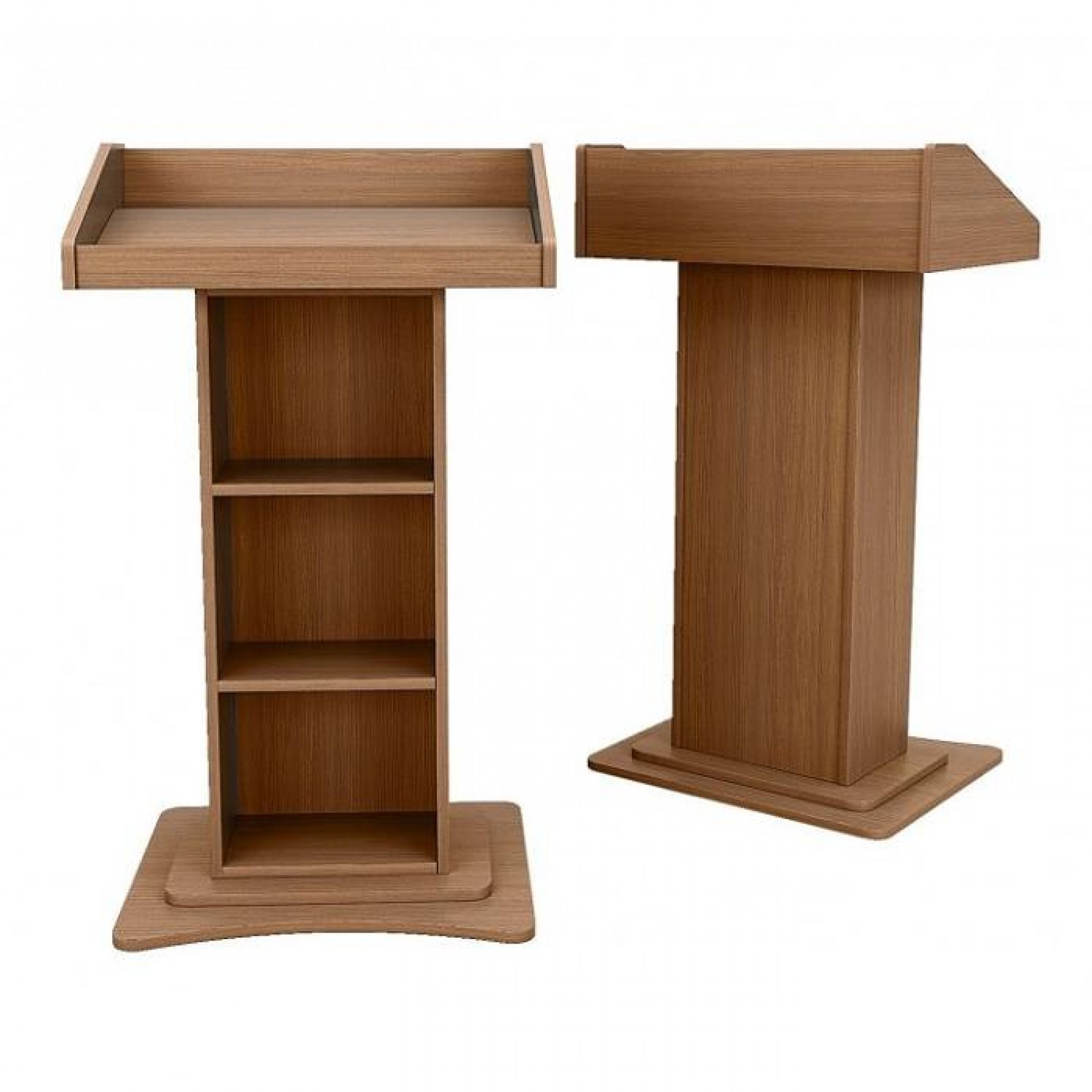 Αναλόγιο ομιλητή ξύλινο με 2 ράφια 680x630x1220mm RM711 3520