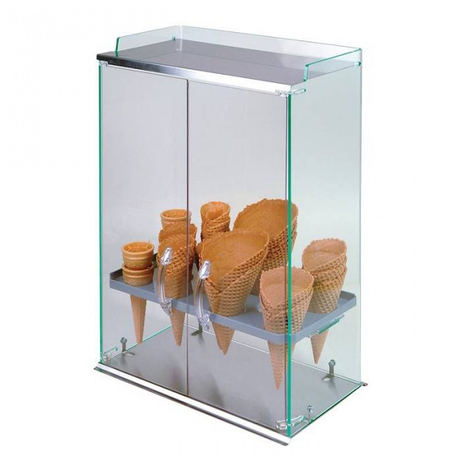 Βιτρίνα plexiglass για χωνάκια παγωτού 10 θέσεων Garibaldi ICC04-10P-SS