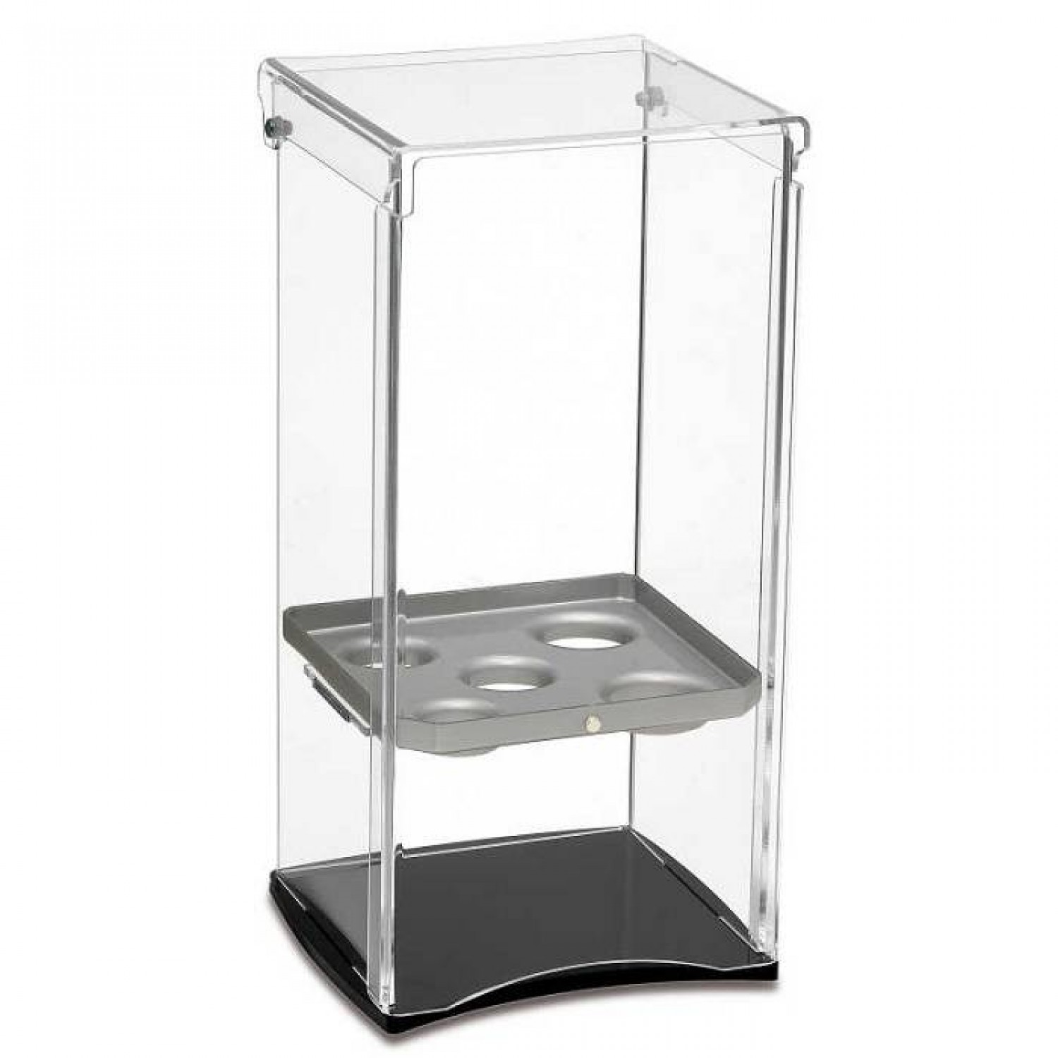 Βιτρίνα plexiglass για χωνάκια παγωτού 5 θέσεων με μαύρη βάση Garibaldi ...