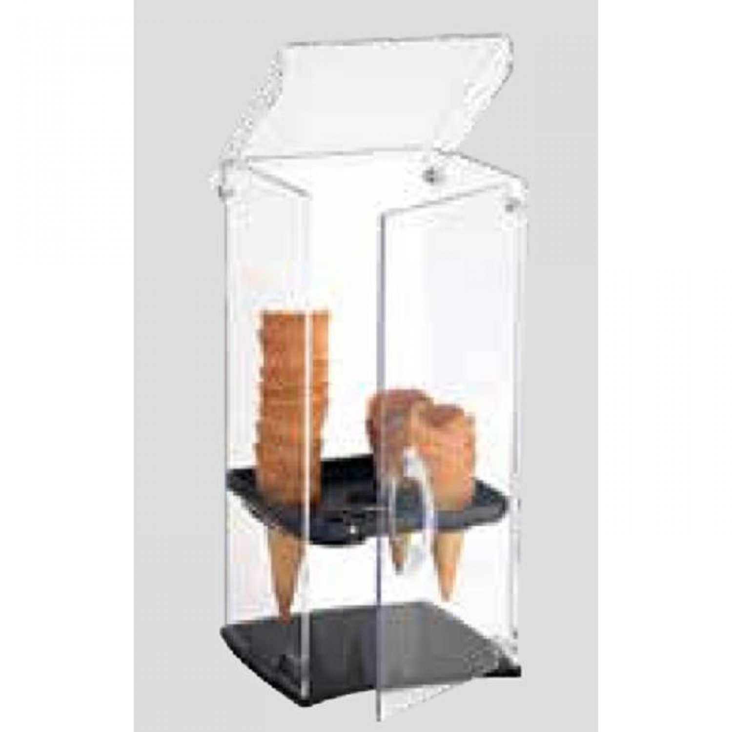 Βιτρίνα plexiglass για χωνάκια παγωτού 5 θέσεων με μαύρη βάση Garibaldi ...