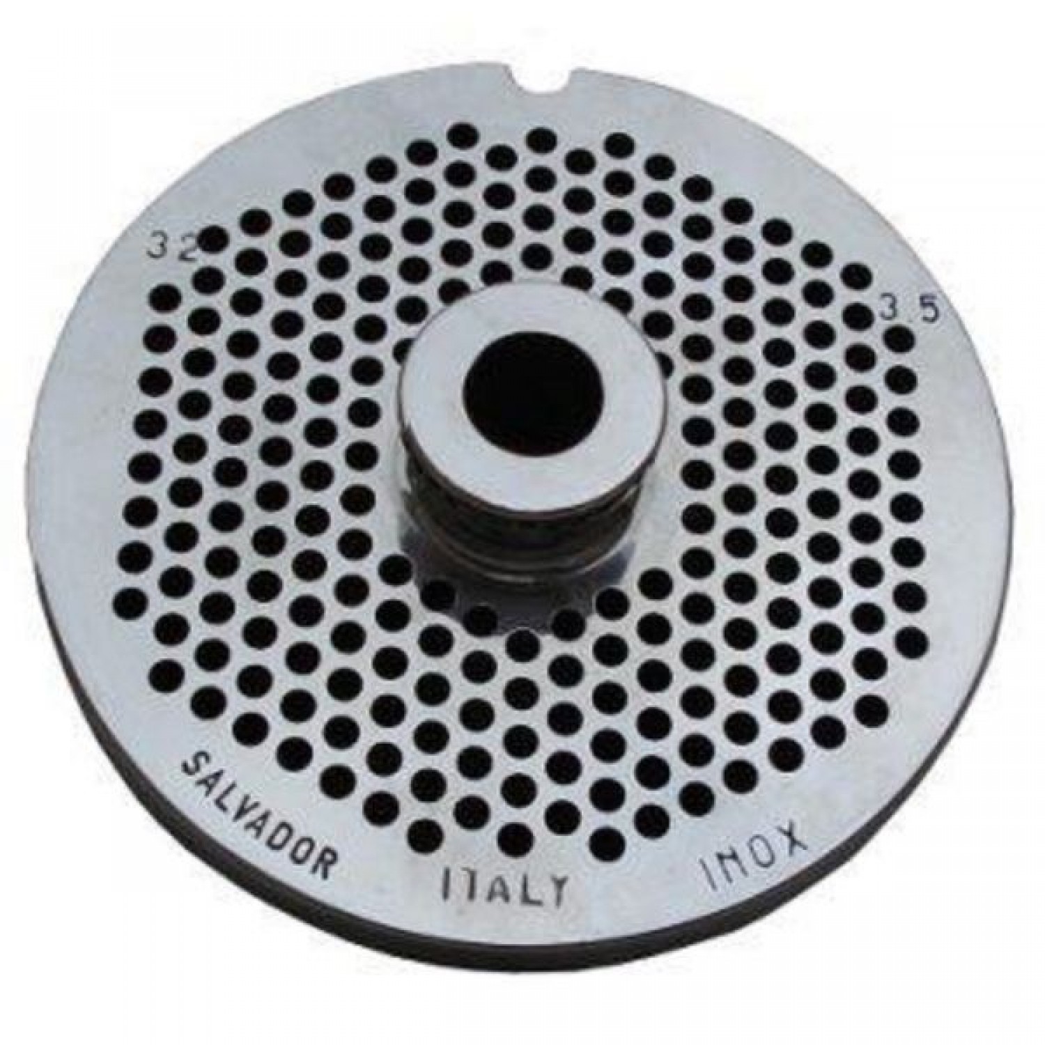 Πλακα κρεατομηχανης inox με αφαλο Salvador Νο 22 φ3,5mm